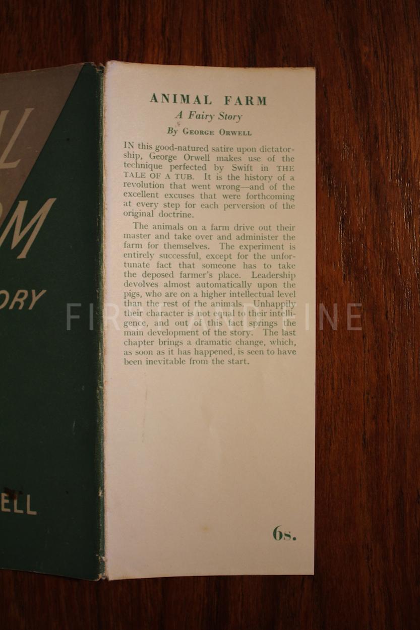 Orwell, George (1945) 'Animal Farm', UK true first edition with the ...
